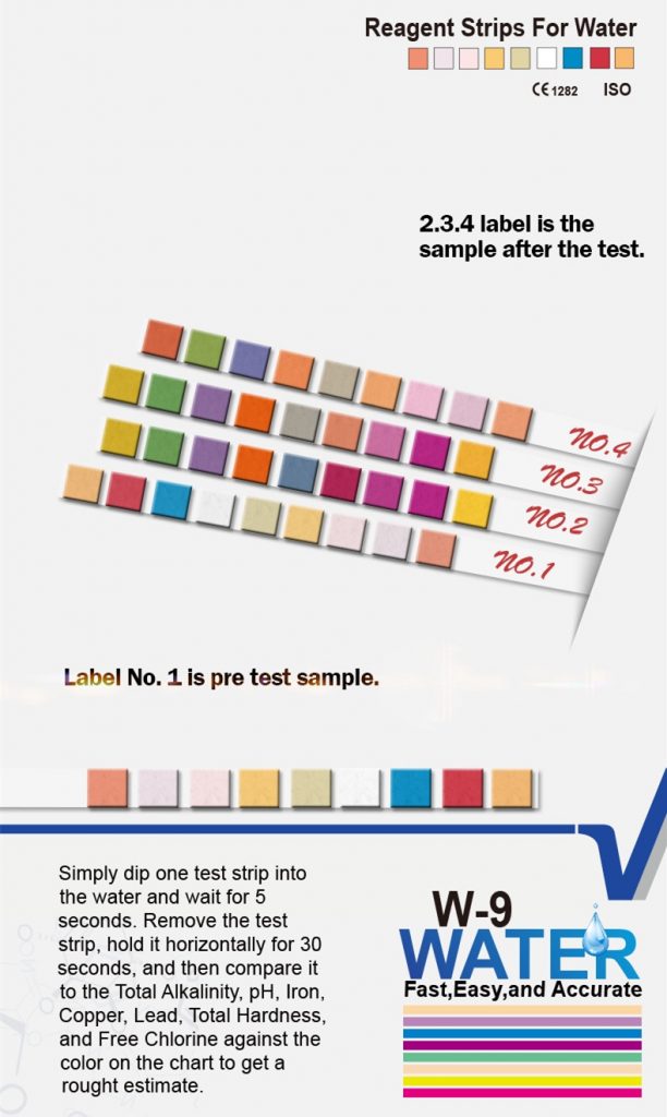 9 in 1 Water Test Strips W-9 - ChangChun WanCheng Bio-electron Co.,Ltd.