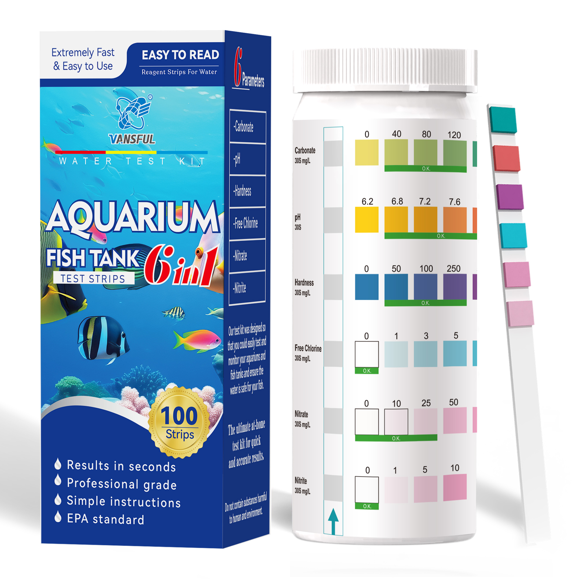 aquarium test kit 6 in 1 - ChangChun WanCheng Bio-electron Co.,Ltd.